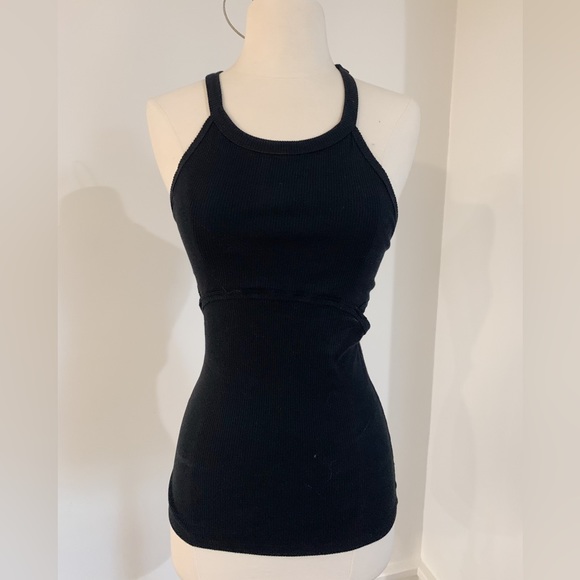 Free People | Tops | Free People Black Tank W Cutouts | Poshmark